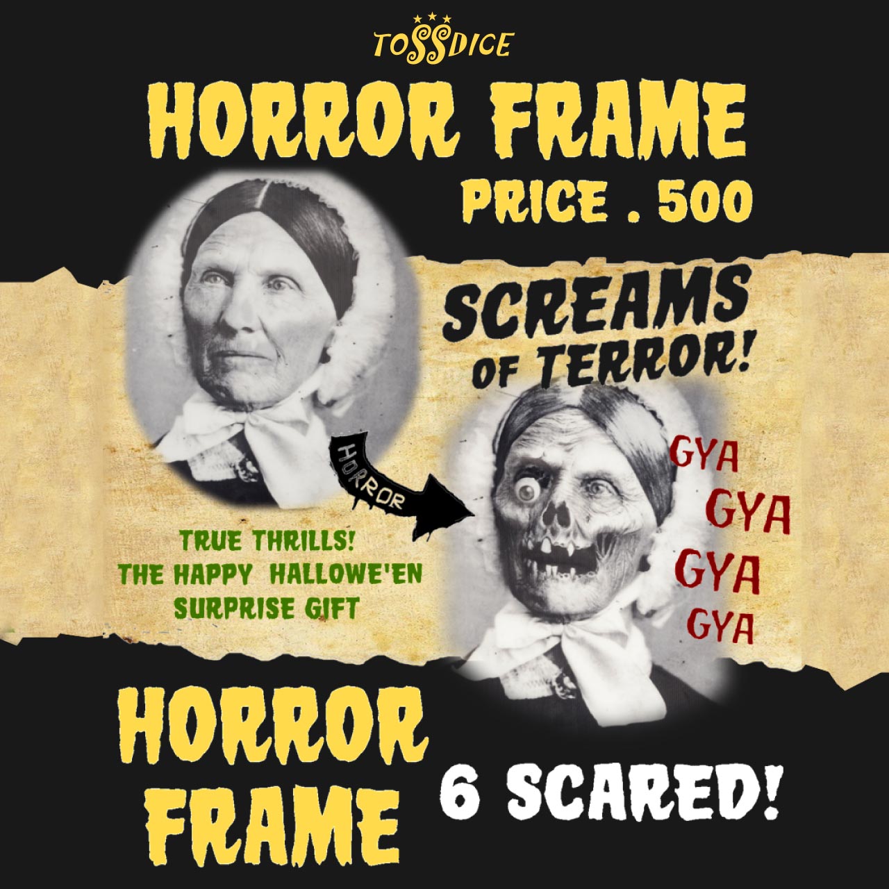 Welcome Hallowe'en 見る角度によって表情が変わる "HORROR FRAME" | TOSSDICE